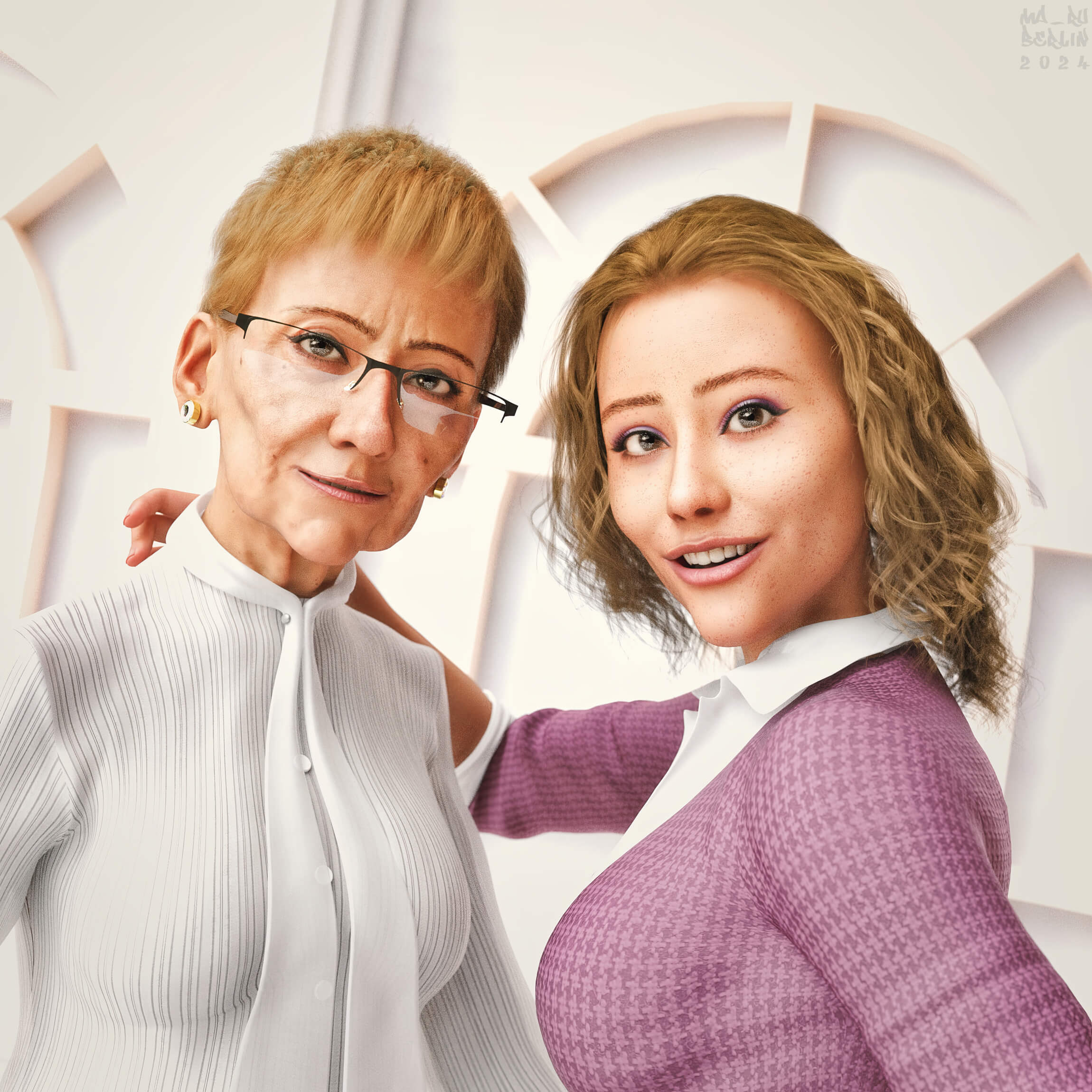 Family Business Managers 3D Render, Digital Art by maru_berlin