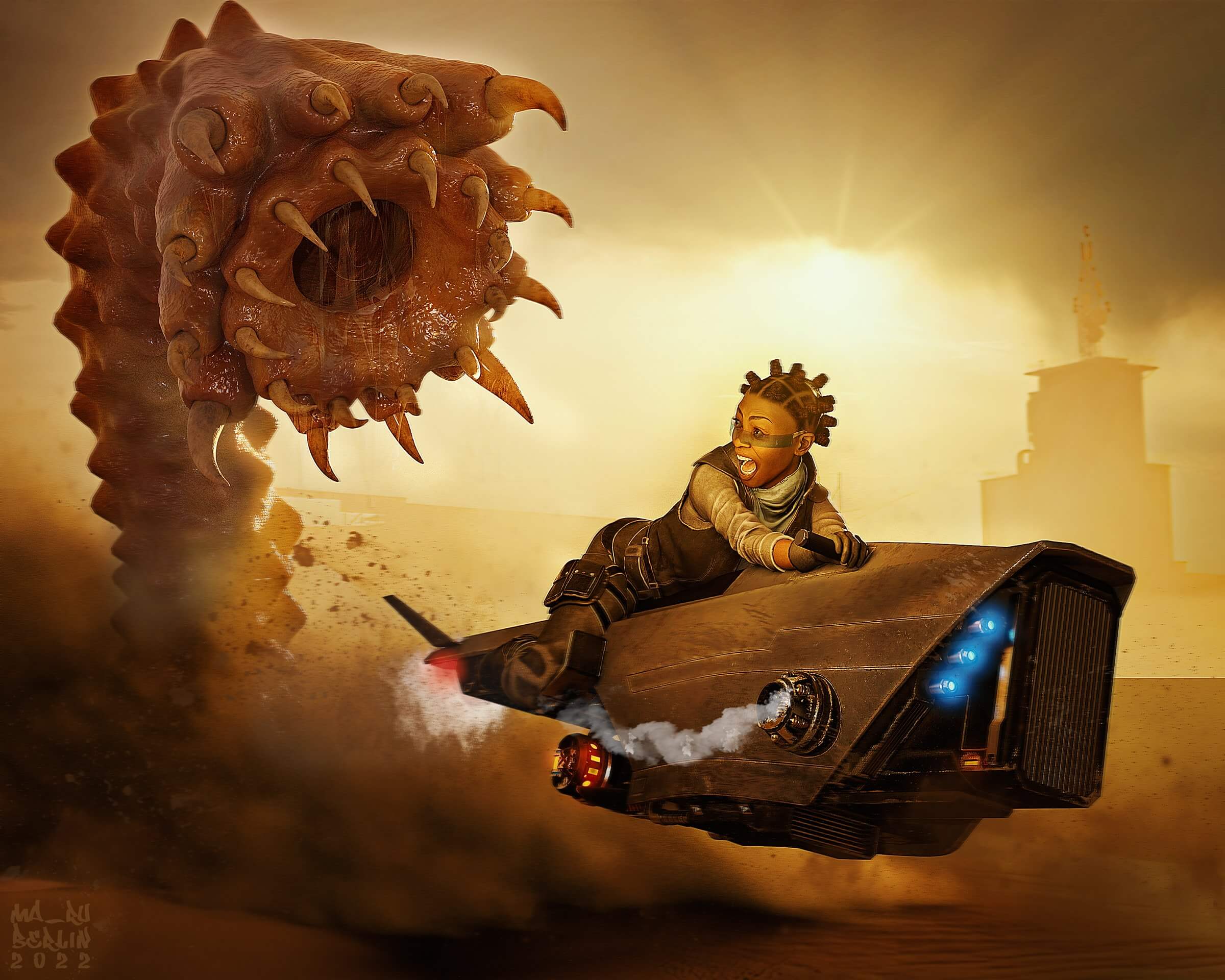 Go Faster Stripes 3D Render, Digital Art by maru_berlin