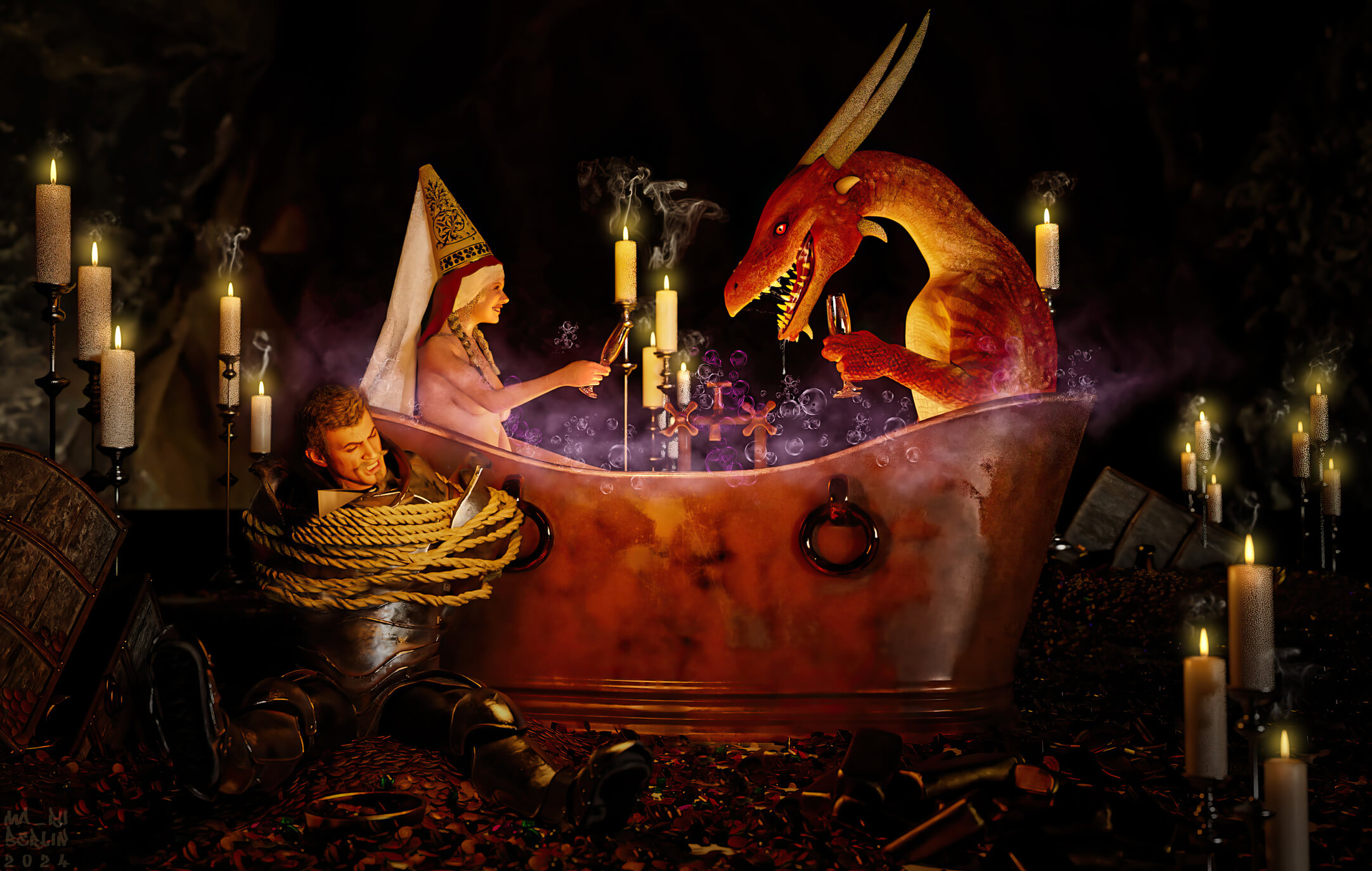 Material Girl 3D Render, Digital Art by maru_berlin