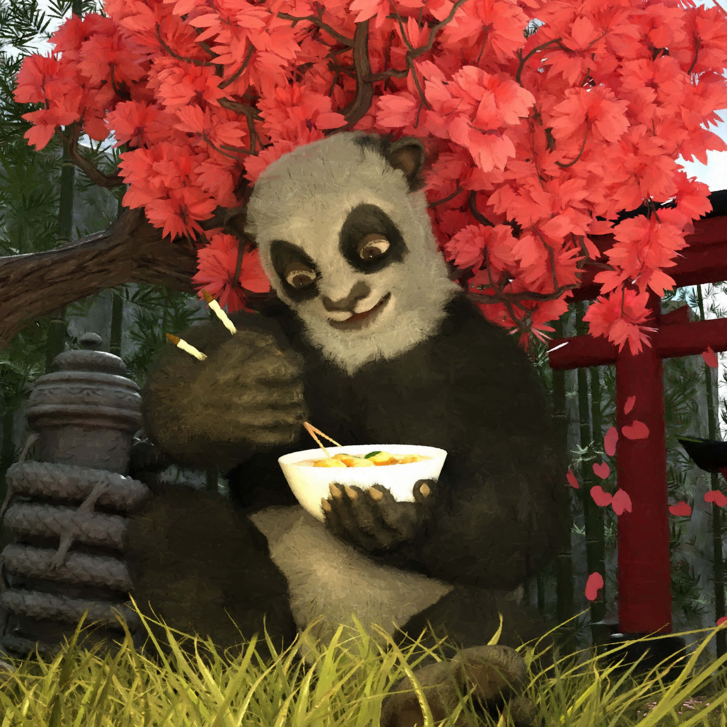 Po the Bear 3D Render