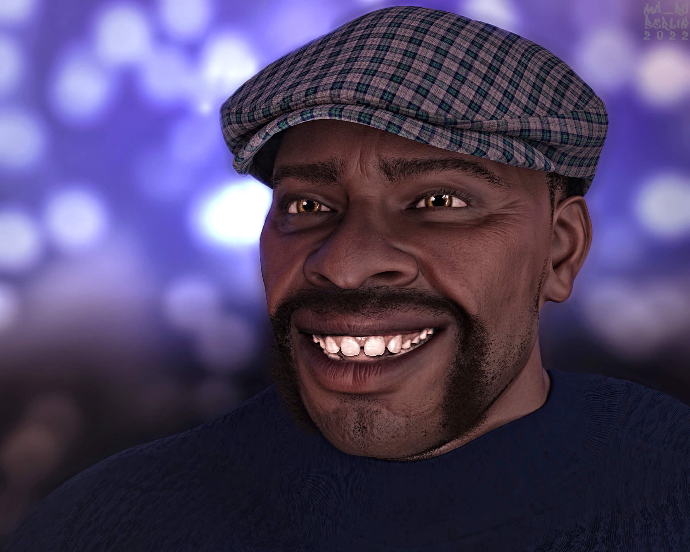 Portrait With A Smile 3D Render, Digital Art by maru_berlin