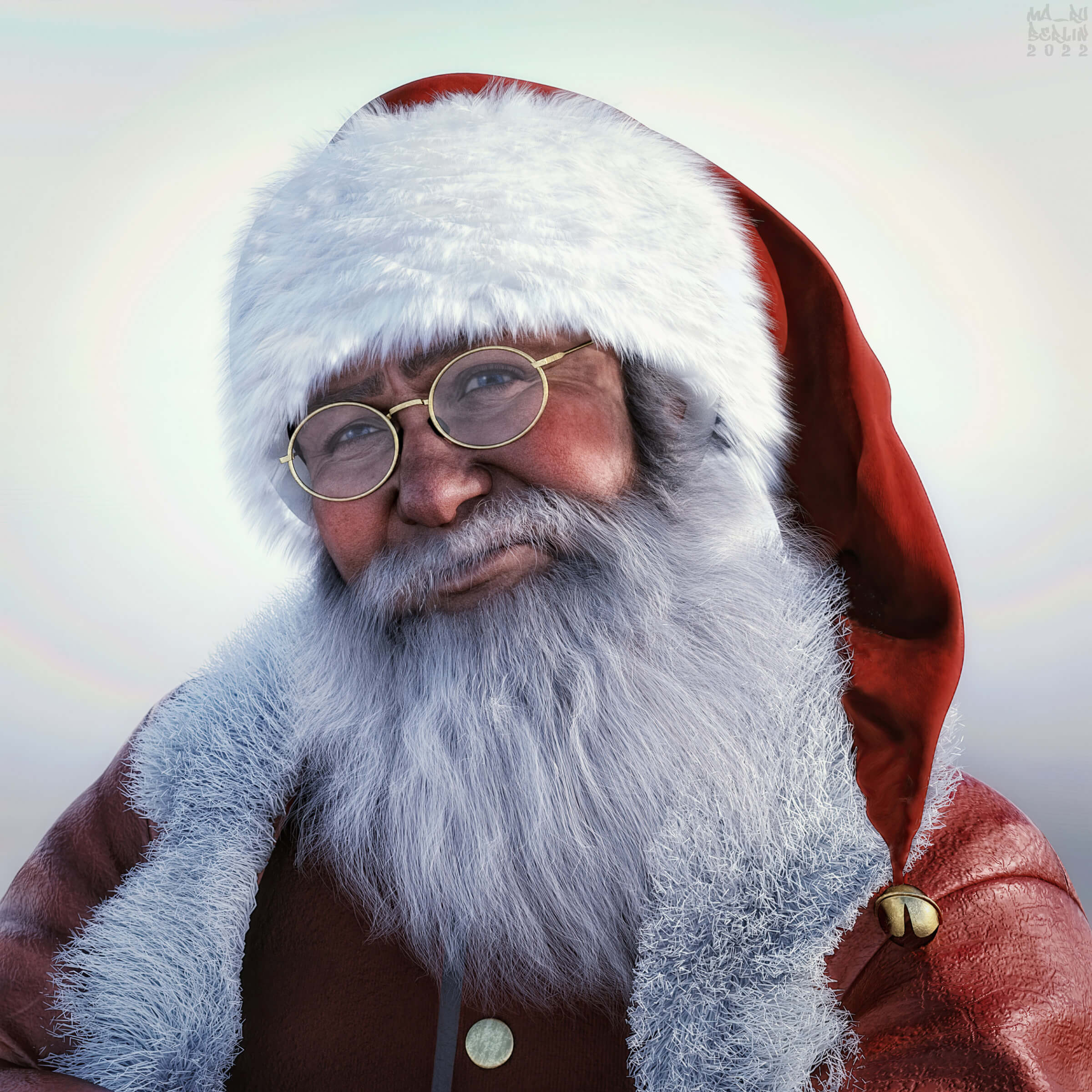 Sceptic Santa 3D Render, Digital Art by maru_berlin