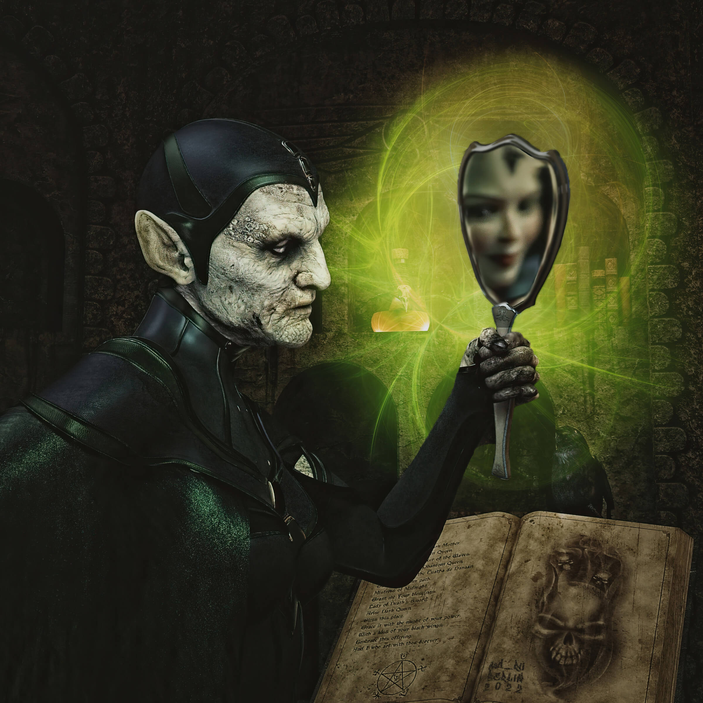 Snow White or Tinder in times of Brother's Grimm 3D Render