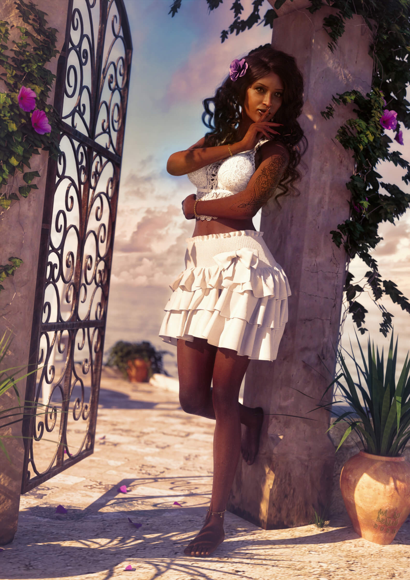 Summer Terrace 3D Render | RenderHub Gallery