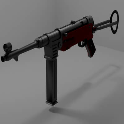 MP40 Submachine Gun - 3D Model by Masmoudi