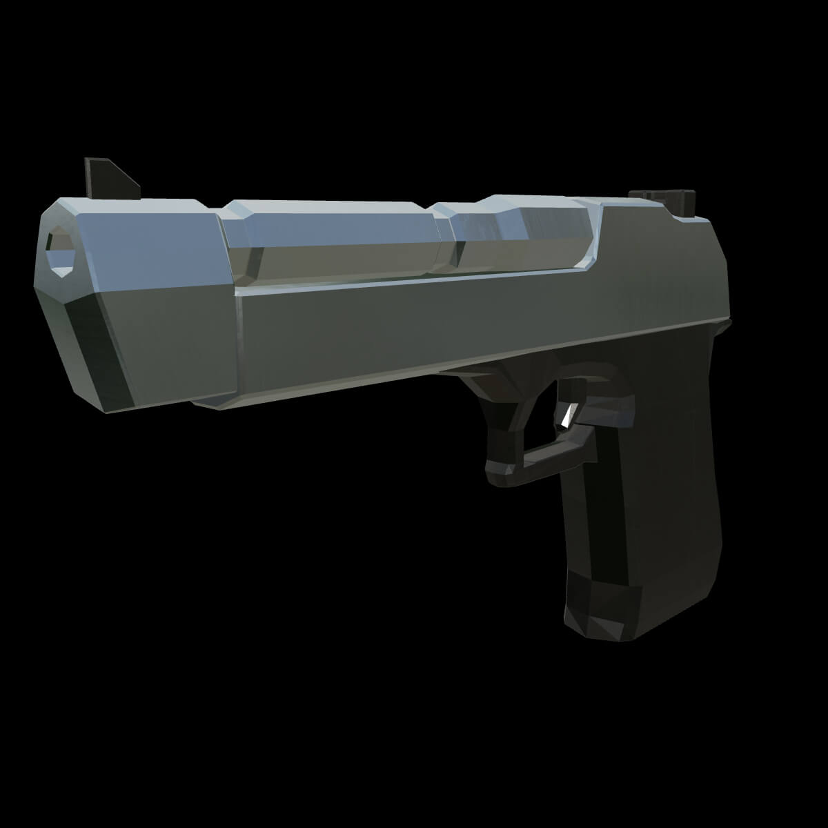 Low Poly Desert Eagle Mastery a High-Resolution 3D Model by MasterClassic