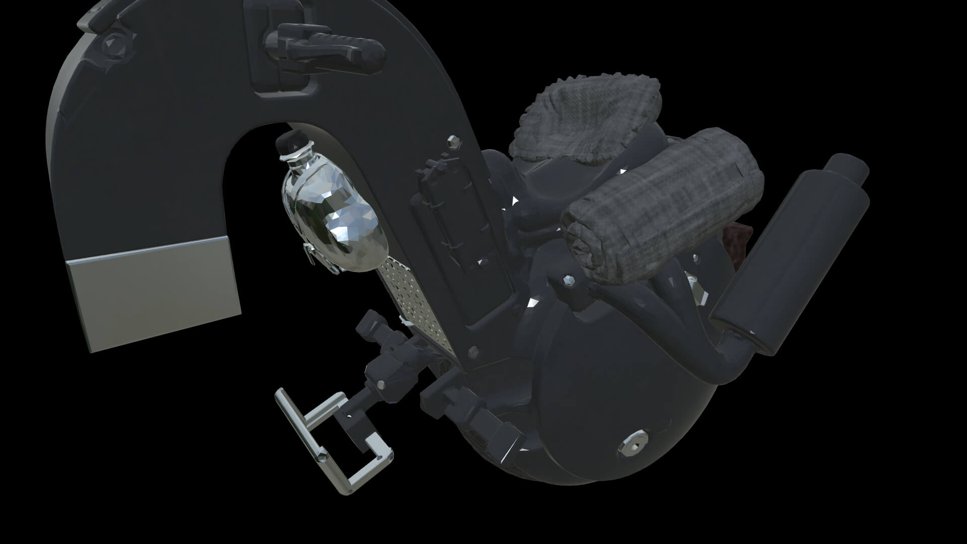 Futuristic Cyberpunk Motorcycle The Next-Gen Mono-Wheel Moto 3D Model ...