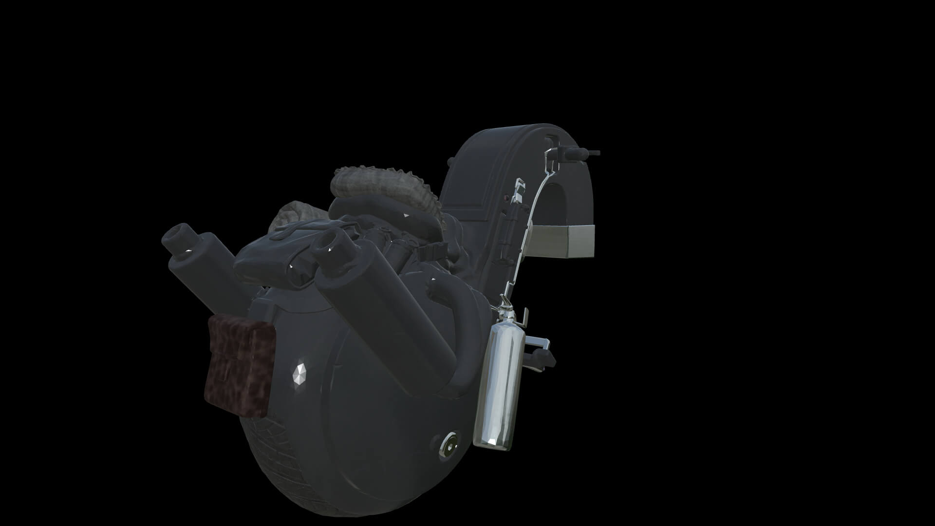 Futuristic Cyberpunk Motorcycle The Next-Gen Mono-Wheel Moto 3D Model ...