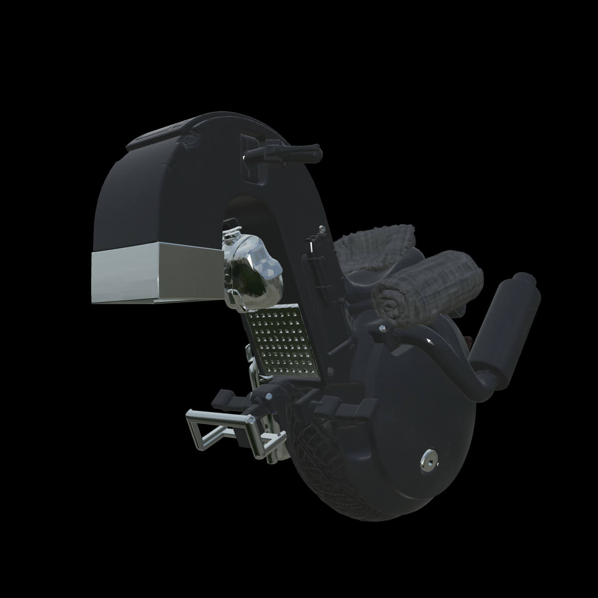 Futuristic Cyberpunk Motorcycle The Next-Gen Mono-Wheel Moto 3D Model ...