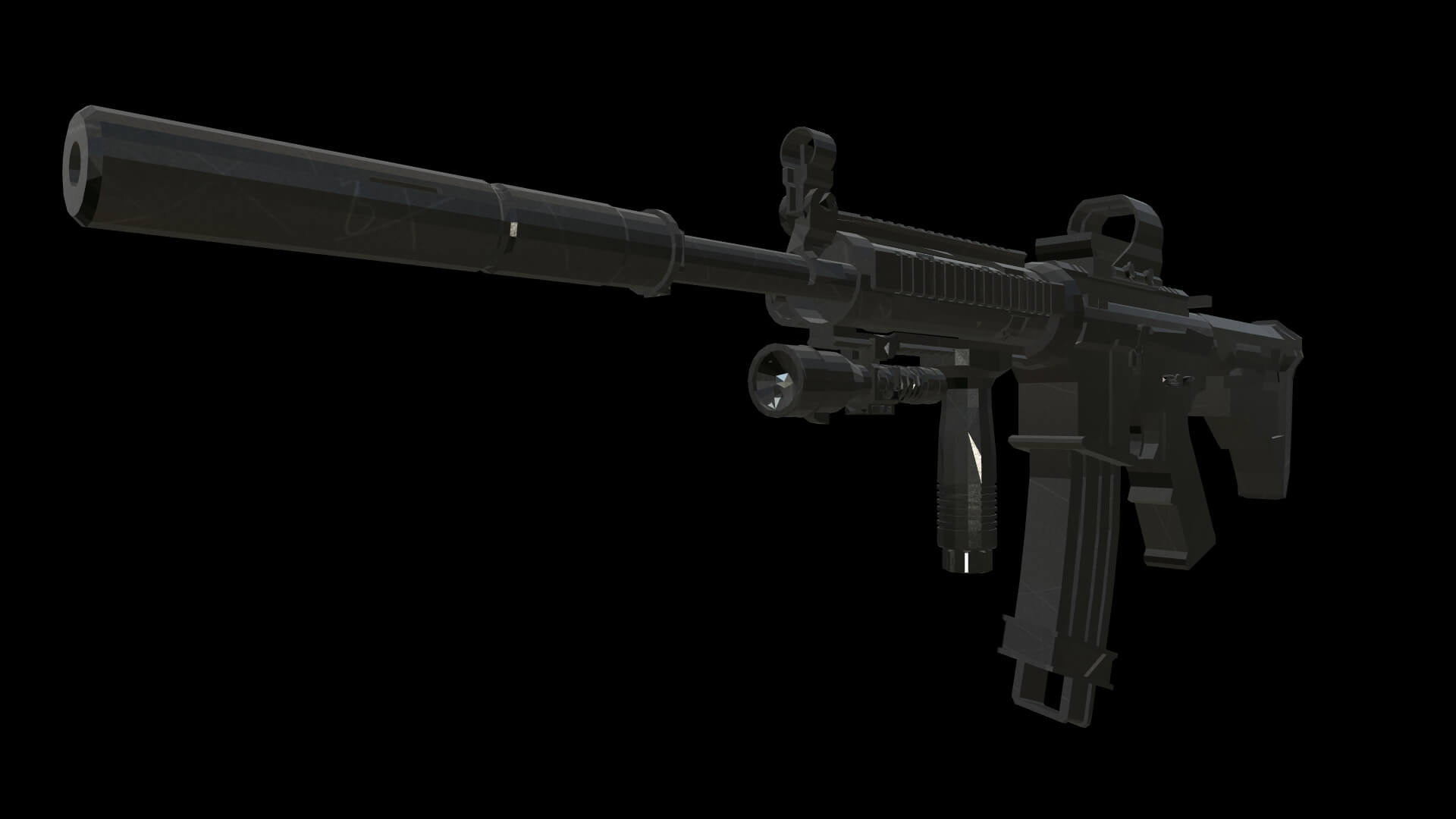 Low Poly Fully Equipped M4 - 3D Model by MasterClassic