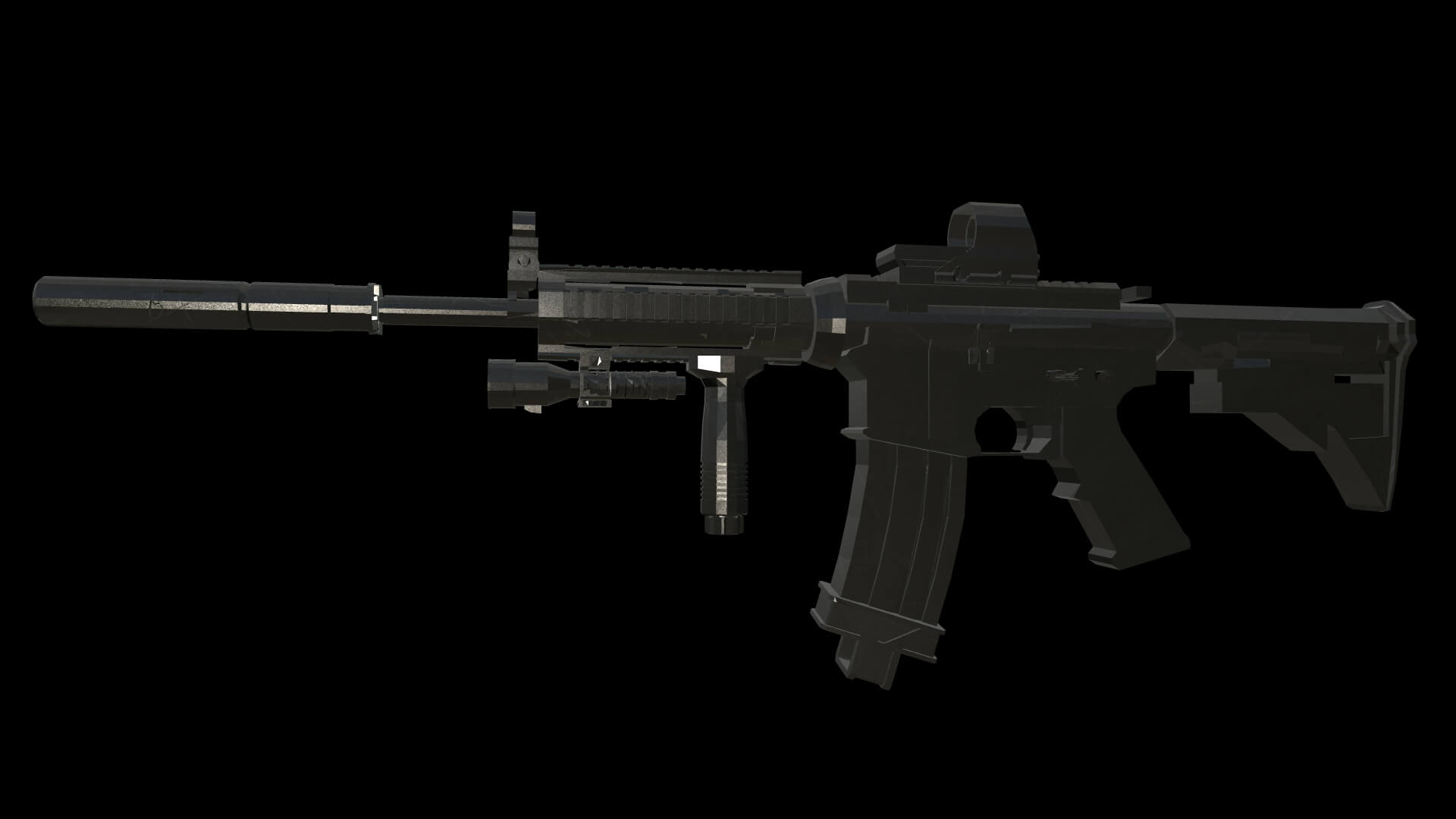 Low Poly Fully Equipped M4 - 3D Model by MasterClassic