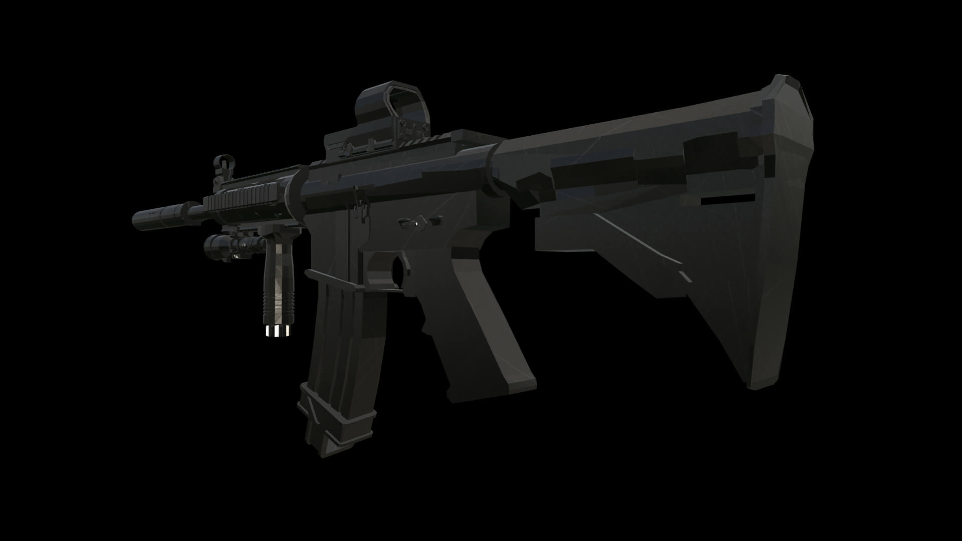 Low Poly Fully Equipped M4 - 3D Model by MasterClassic