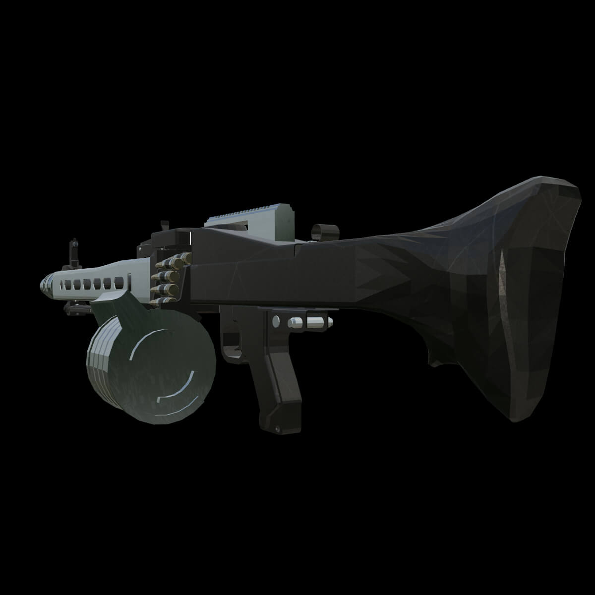 Low Poly Light Machine Gun MG42 3D Model by MasterClassic