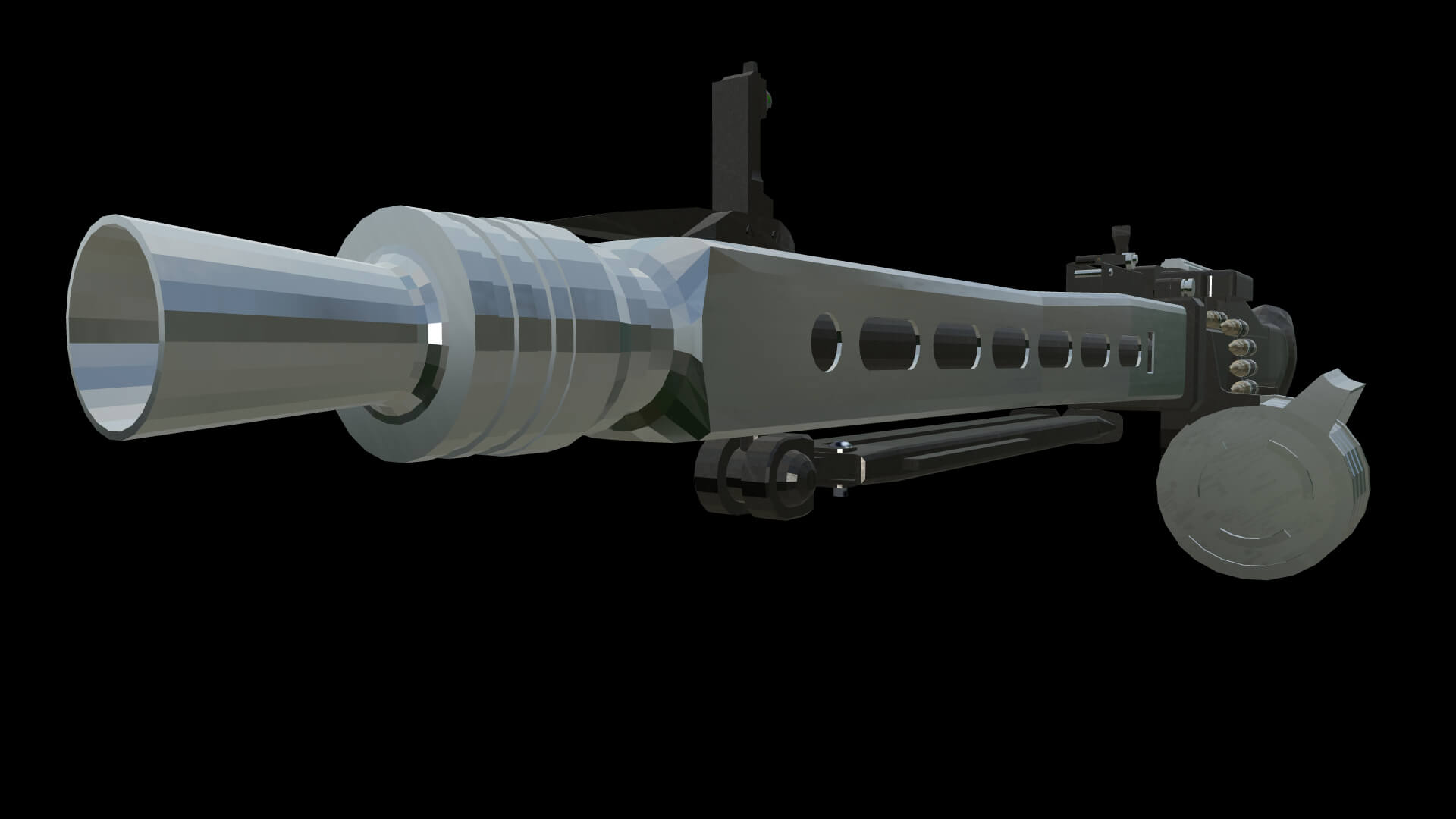 Low Poly Light Machine Gun MG42 3D Model by MasterClassic