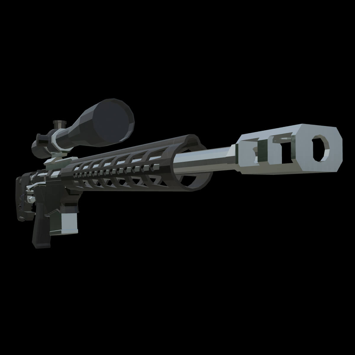 Low Poly Realistic FN Ballista .338 Sniper Rifle - 3D Model by ...