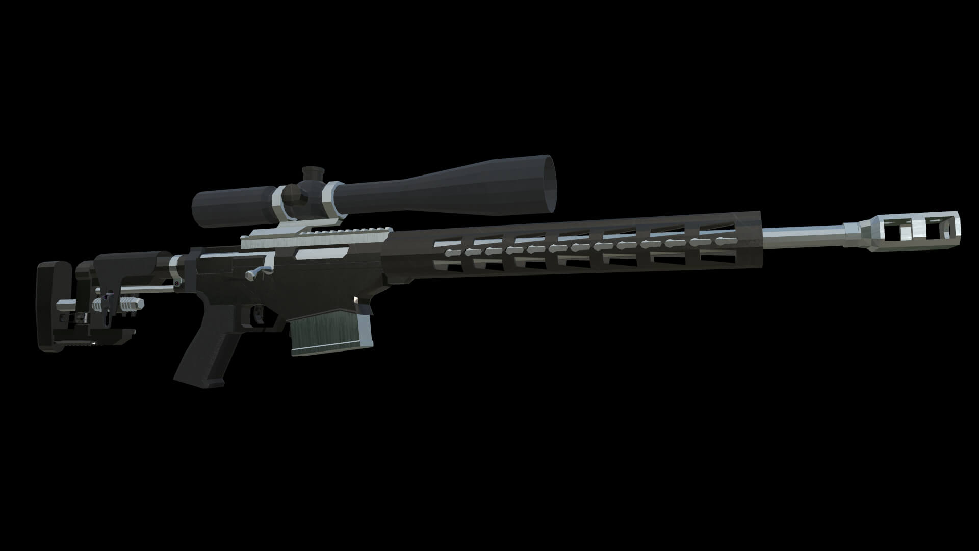Low Poly Realistic FN Ballista .338 Sniper Rifle - 3D Model by ...