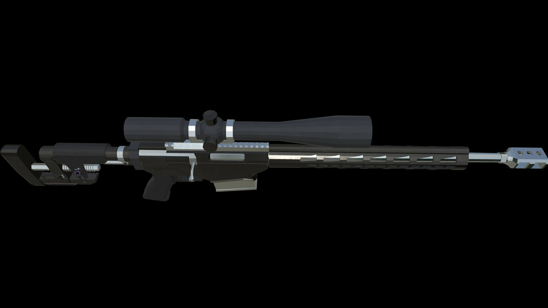Low Poly Realistic FN Ballista .338 Sniper Rifle - 3D Model by ...