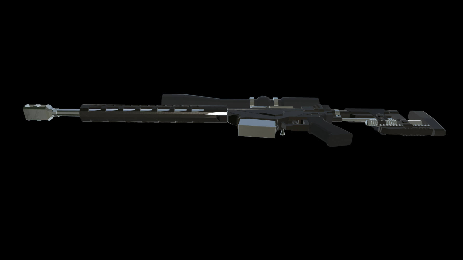 Low Poly Realistic FN Ballista .338 Sniper Rifle - 3D Model by ...