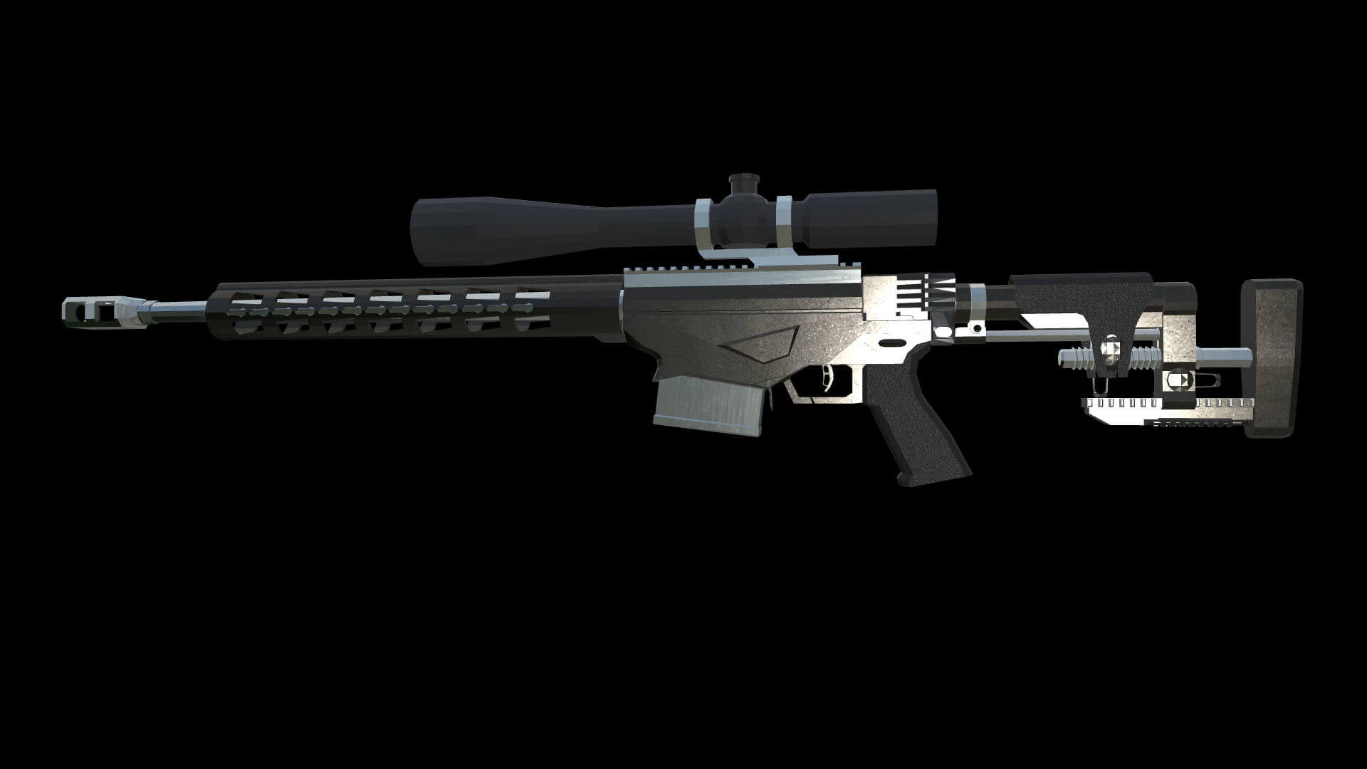 Low Poly Realistic FN Ballista .338 Sniper Rifle - 3D Model by ...