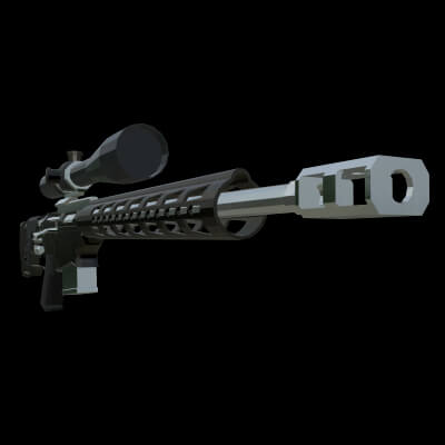 Low Poly Realistic FN Ballista .338 Sniper Rifle - 3D Model by ...