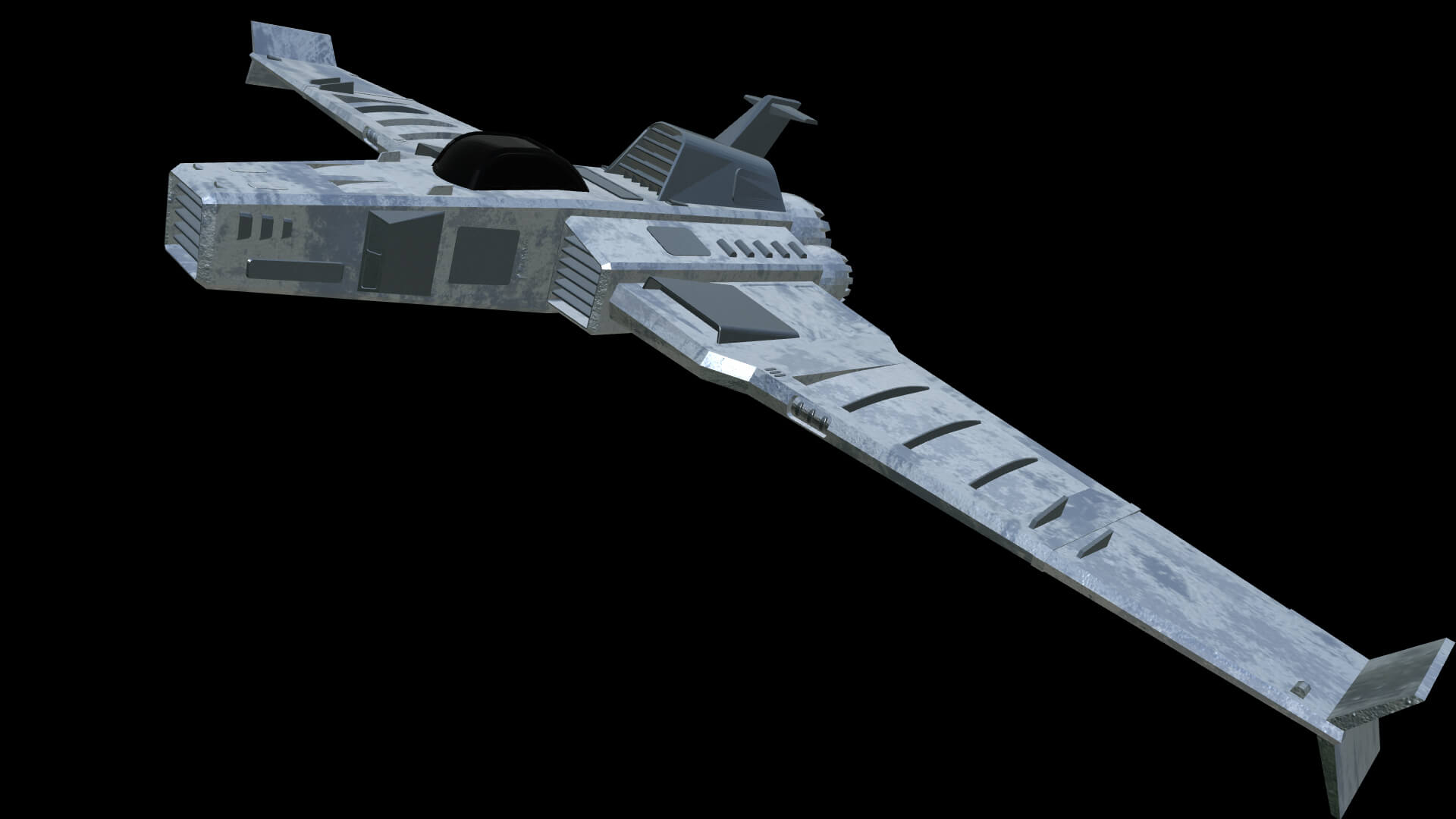 Low Poly Spaceplane Fighter Jet 3D Model by MasterClassic
