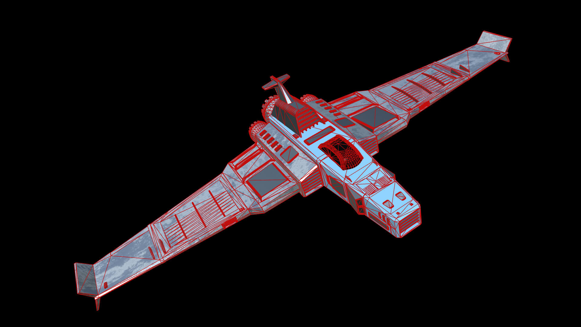 Low Poly Spaceplane Fighter Jet 3D Model by MasterClassic