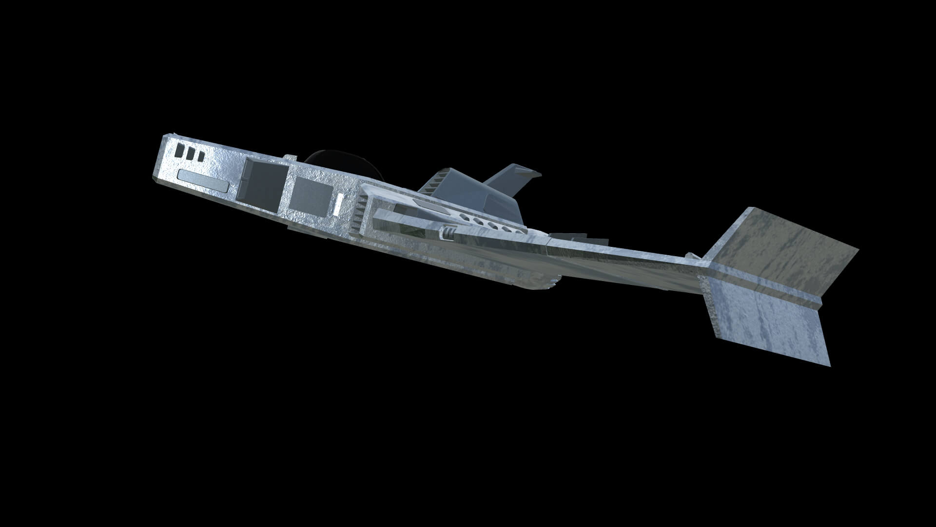 Low Poly Spaceplane Fighter Jet 3D Model by MasterClassic