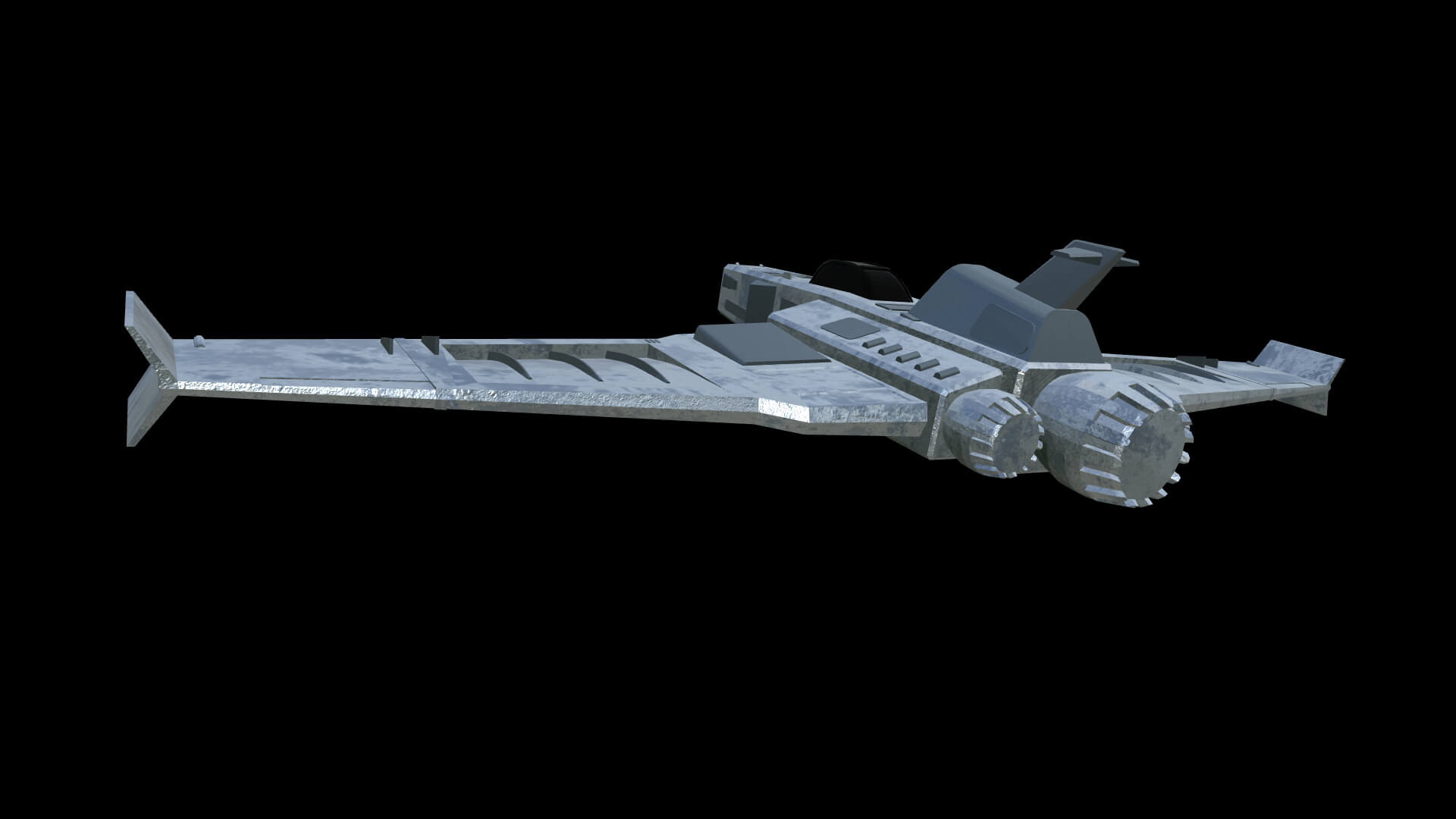 Low Poly Spaceplane Fighter Jet 3D Model by MasterClassic