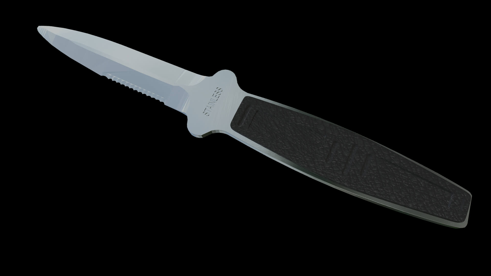 Low Poly Stainless Steel Tactical Combat Knife With a Silver - 3D Model ...