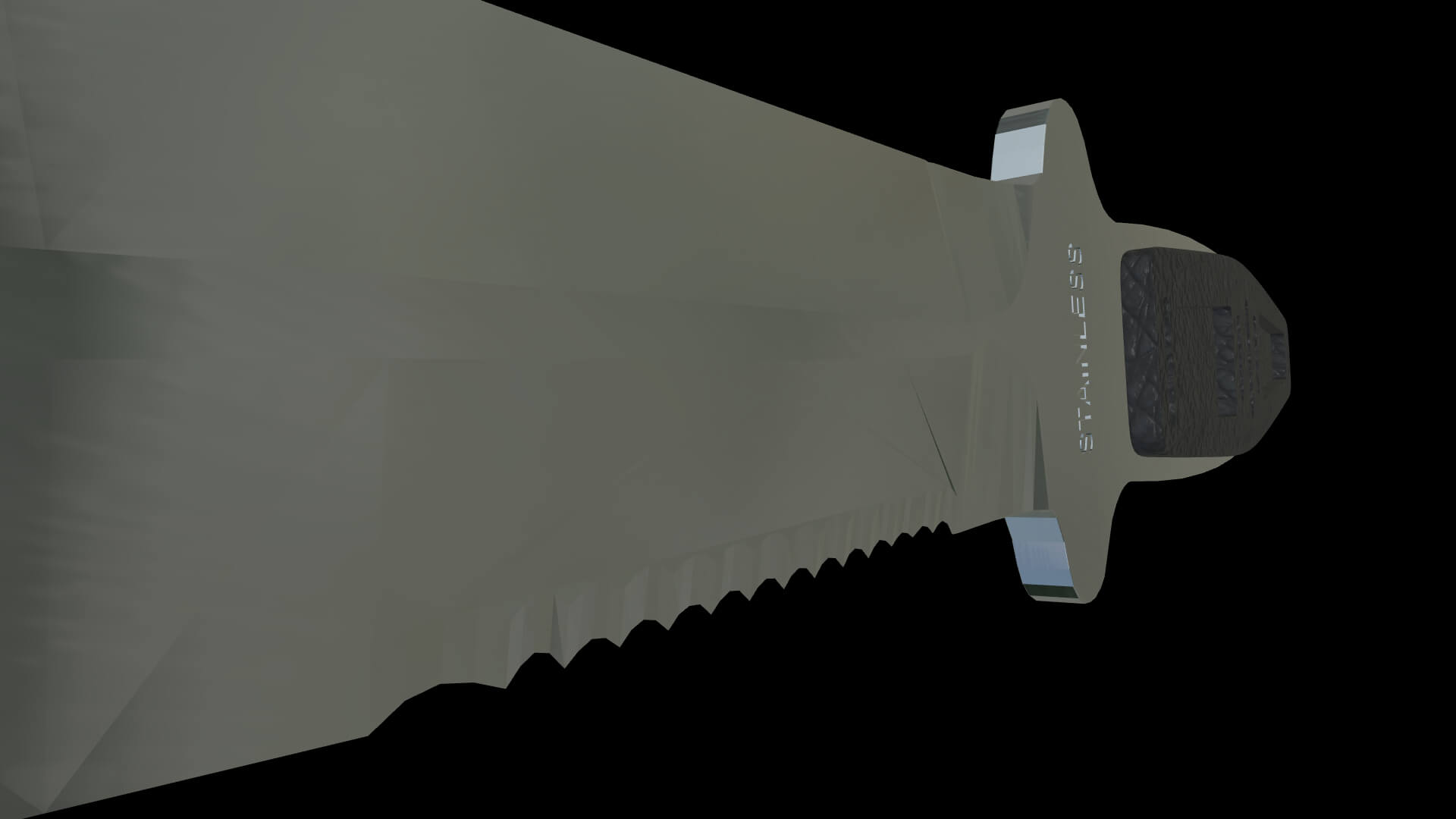 Low Poly Stainless Steel Tactical Combat Knife With a Silver - 3D Model ...