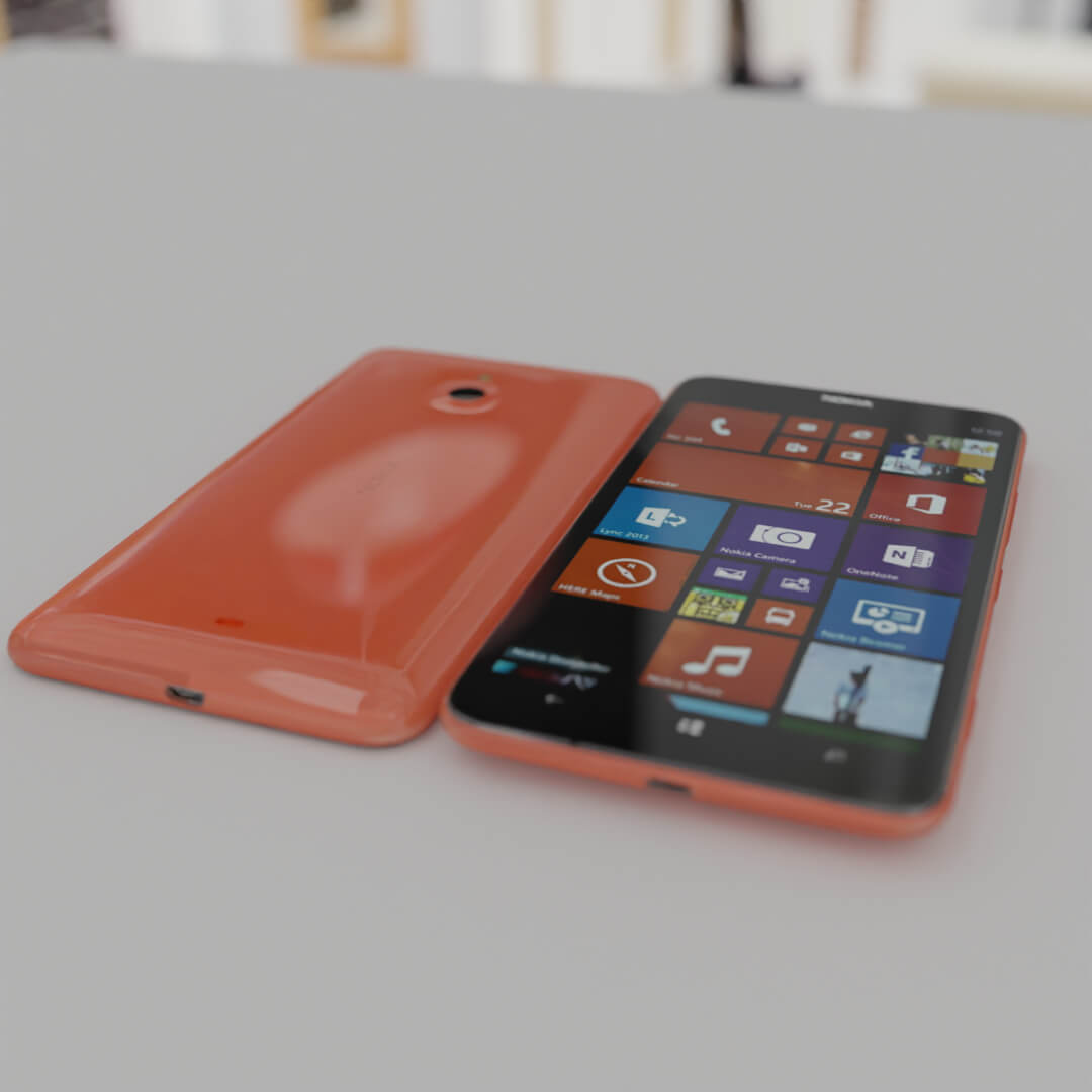 Nokia Lumia Orange - 3D Model by MasterLink