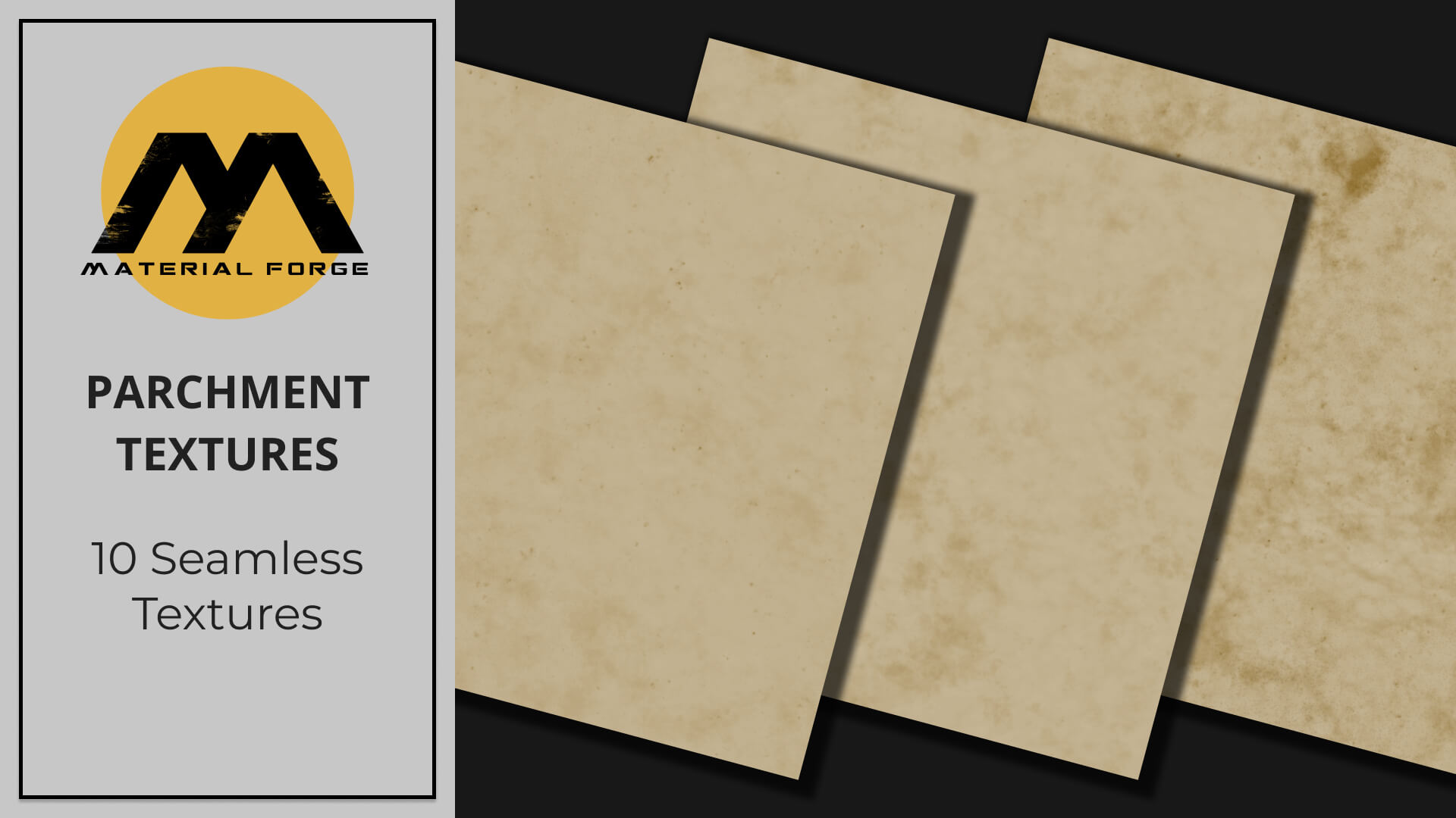 10 Parchment Textures - 3D Texture by materialforge