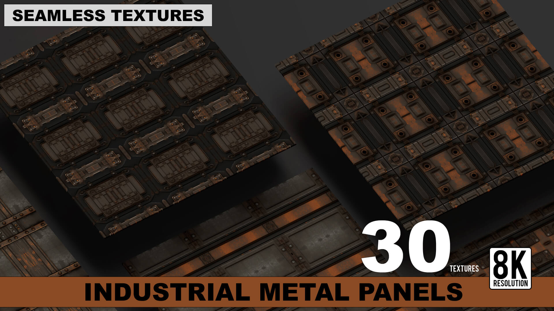 Industrial Metal Panels Seamless Textures - 3D Texture by materialforge