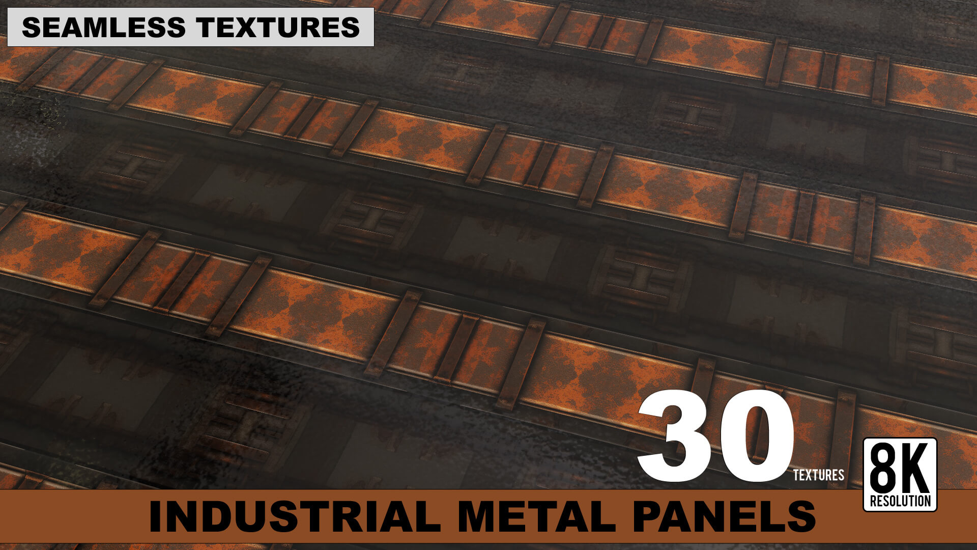 Industrial Metal Panels Seamless Textures - 3D Texture by materialforge