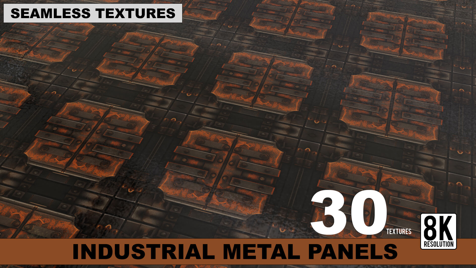 Industrial Metal Panels Seamless Textures - 3D Texture by materialforge