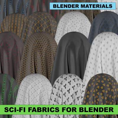 Sci-Fi Fabrics for Blender Vol 1 3D Material or Shader by materialforge