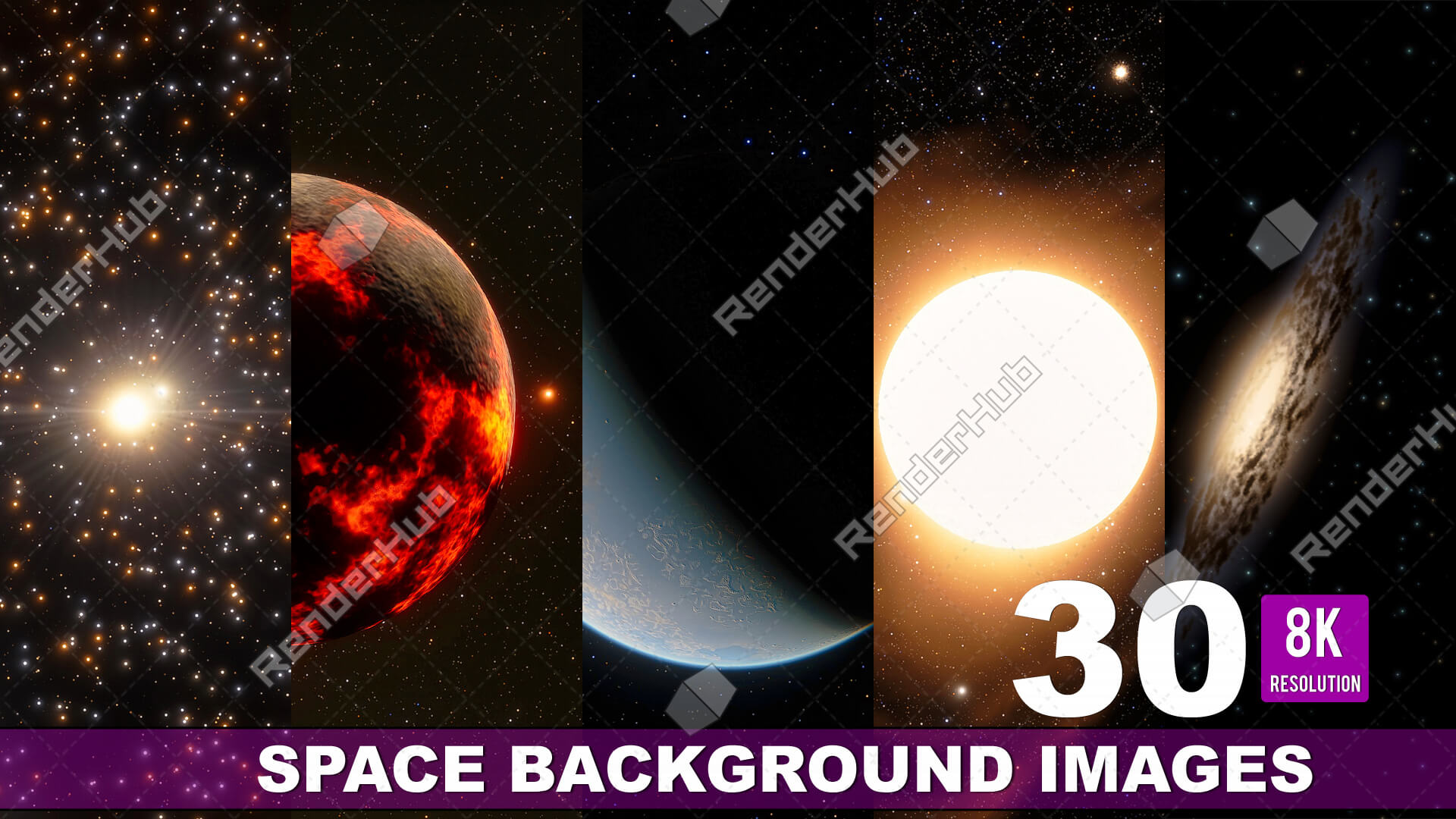 Space Backgrounds Volume 1 - Stock Image by materialforge
