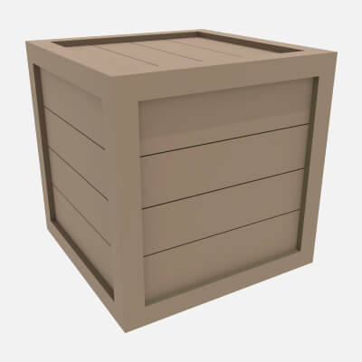 Crate / Low Poly Shipping Crate - 3D Model by Matt86