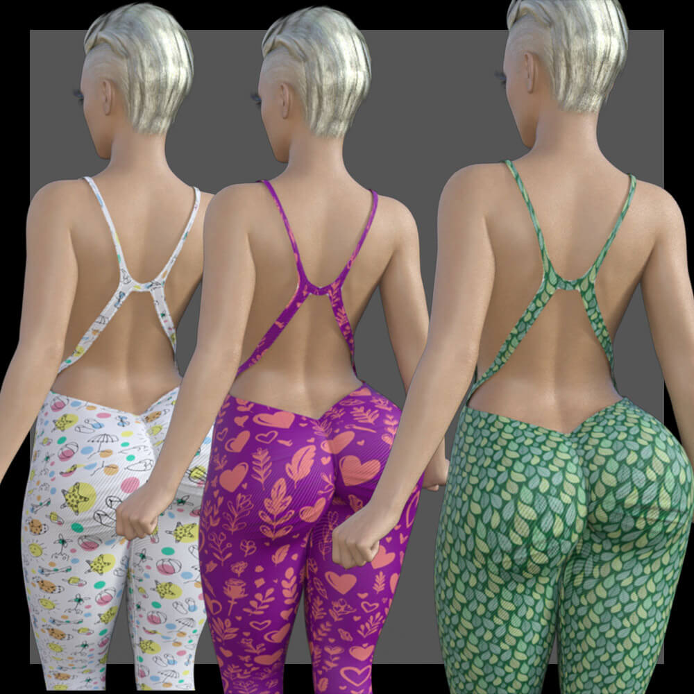 Backless Jumpsuit G9/G8F/G8.1F - Daz Content by matteoio