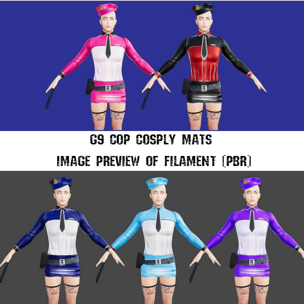 Cop Cosplay G8F/G8.1F - Daz Content by matteoio