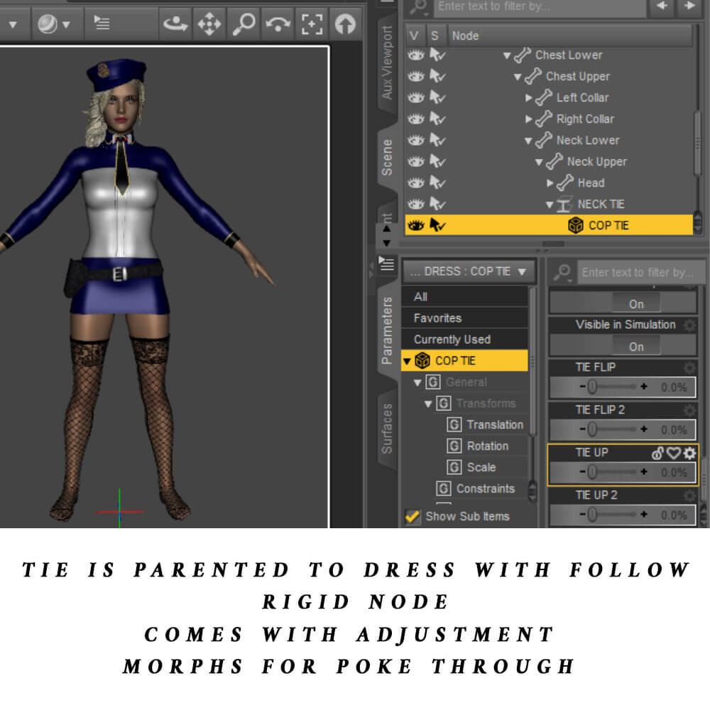 Cop Cosplay G8F/G8.1F - Daz Content by matteoio