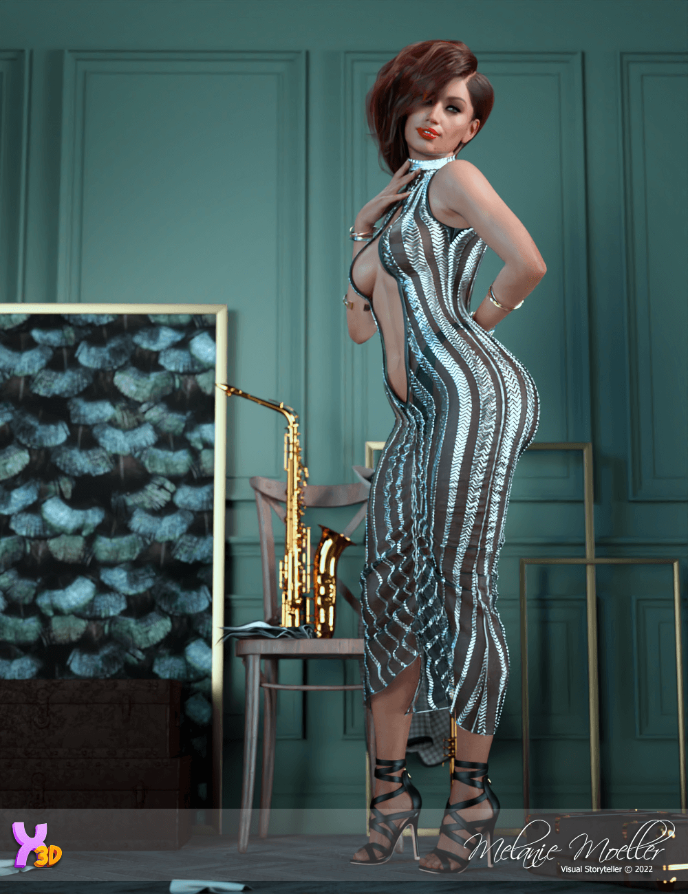 Dforce Hollow Dress G8F/G8.1F - Daz Content by matteoio