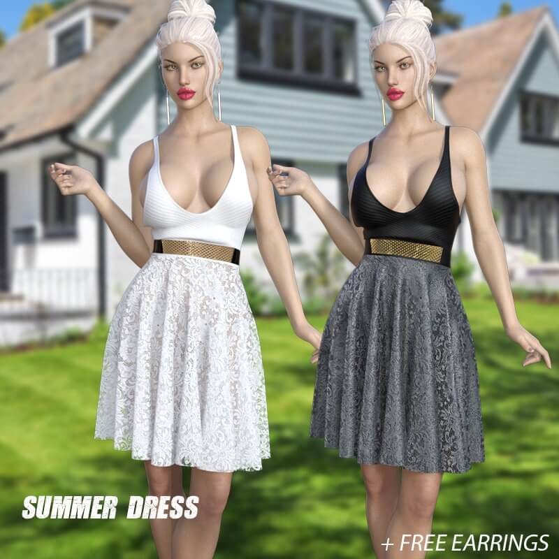 dForce Summer Dress For G8F/G8.1F - Daz Content by matteoio
