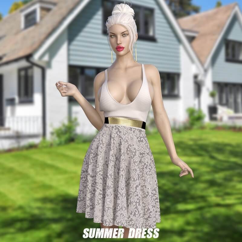 dForce Summer Dress For G8F/G8.1F - Daz Content by matteoio