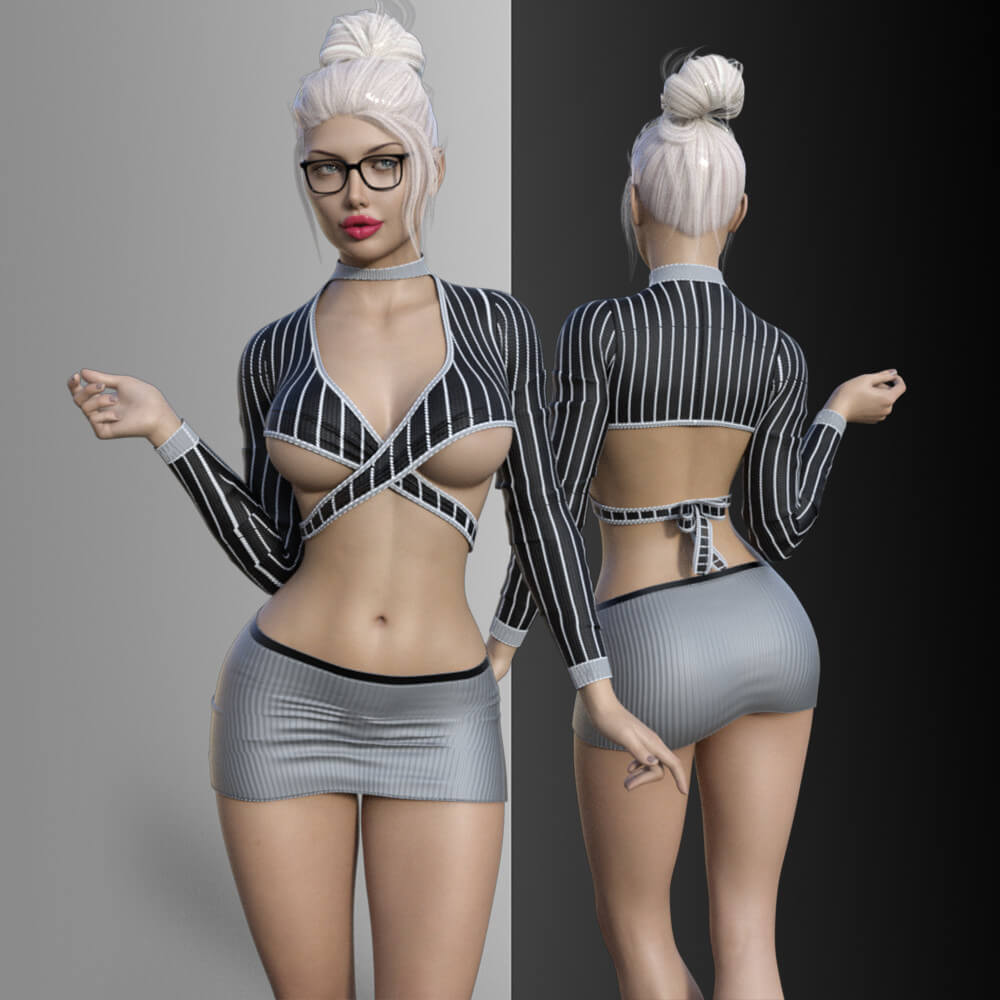 Hot Secretary 2 Outfit G8F/G8.1F - Daz Content by matteoio