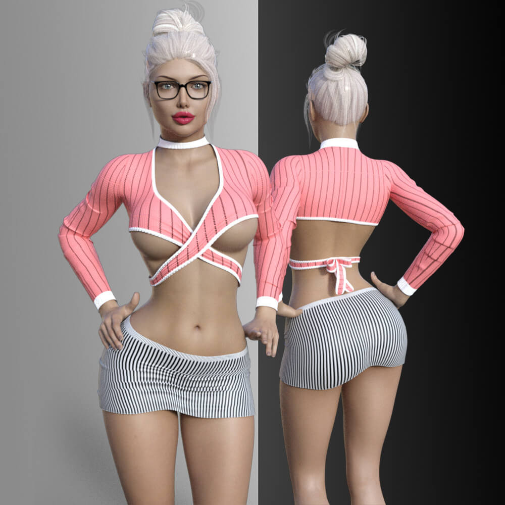 Hot Secretary 2 Outfit G8F/G8.1F - Daz Content by matteoio
