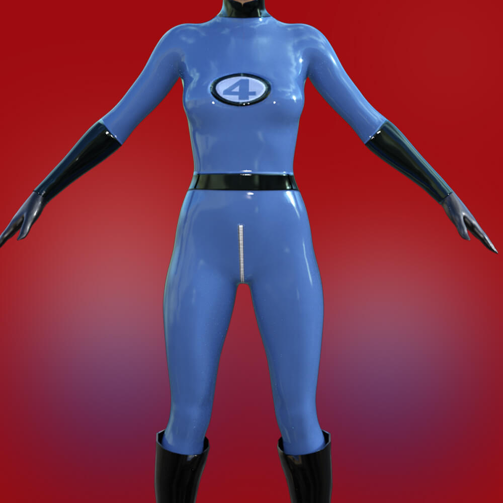 Invisible Woman Classic Outfit G8F - Daz Content by matteoio