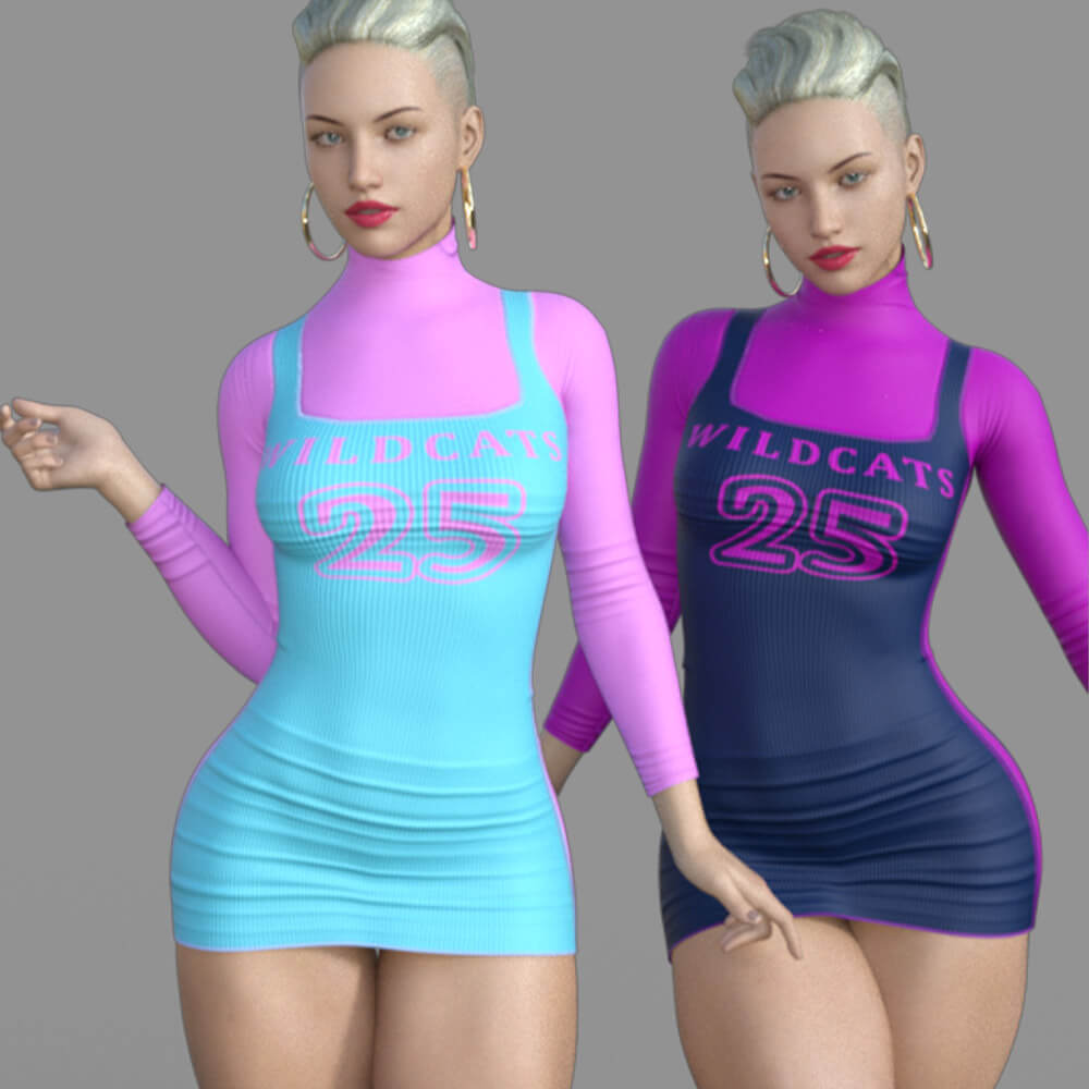 Jersey Dress G8F/G8.1F - Daz Content by matteoio