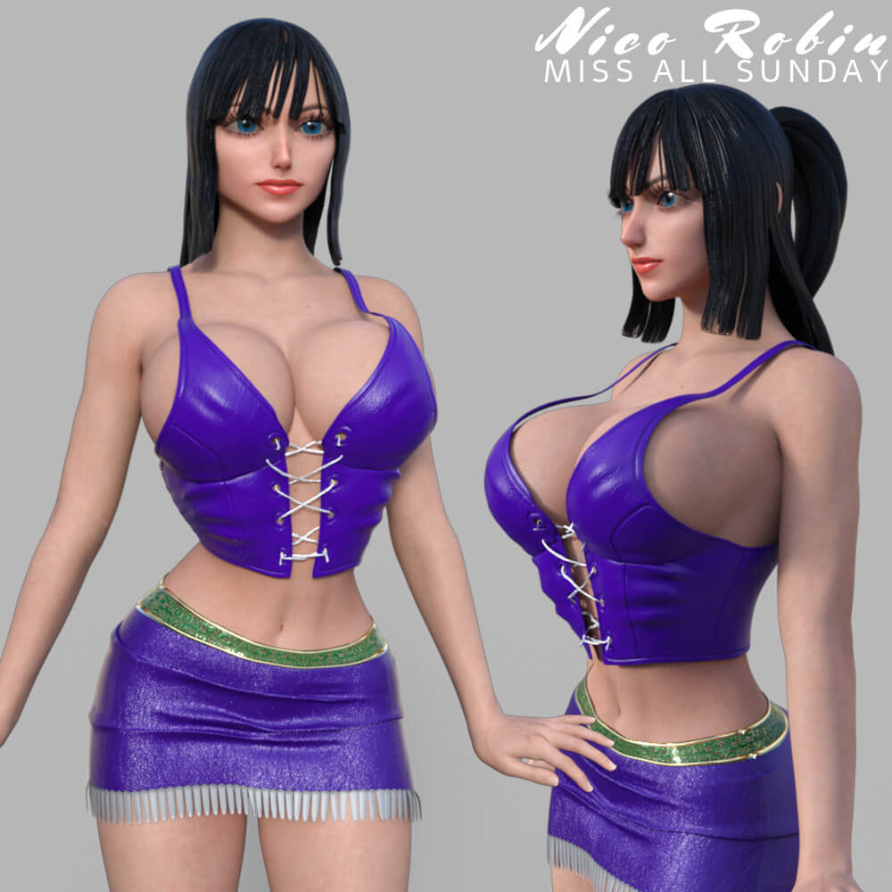 Nico Robin G8F/G8.1F Pre-Time Skip Bundle Daz Content by matteoio