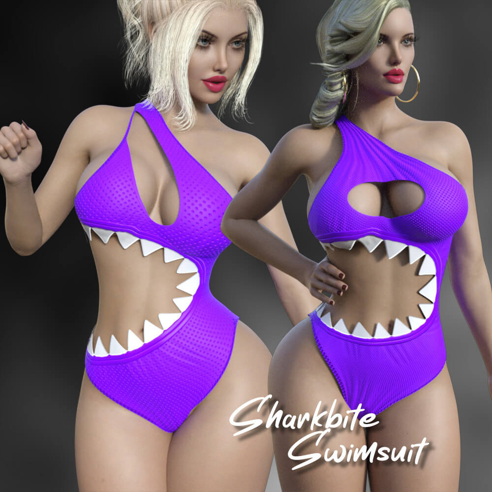 Sharkbite Swimsuit G9/G8.1F/G8F - Daz Content by matteoio